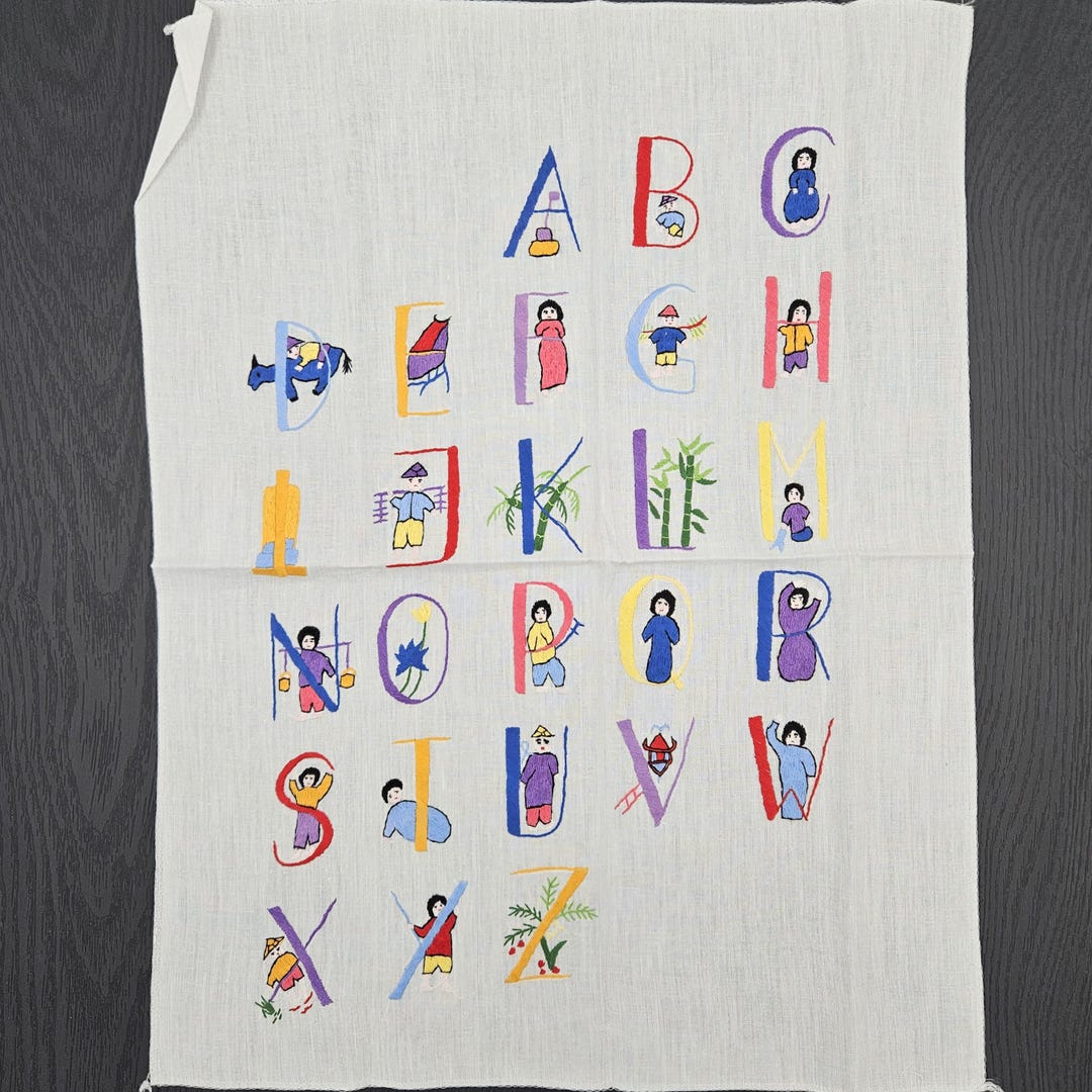 Embroidered Alphabet Sampler - Etsy