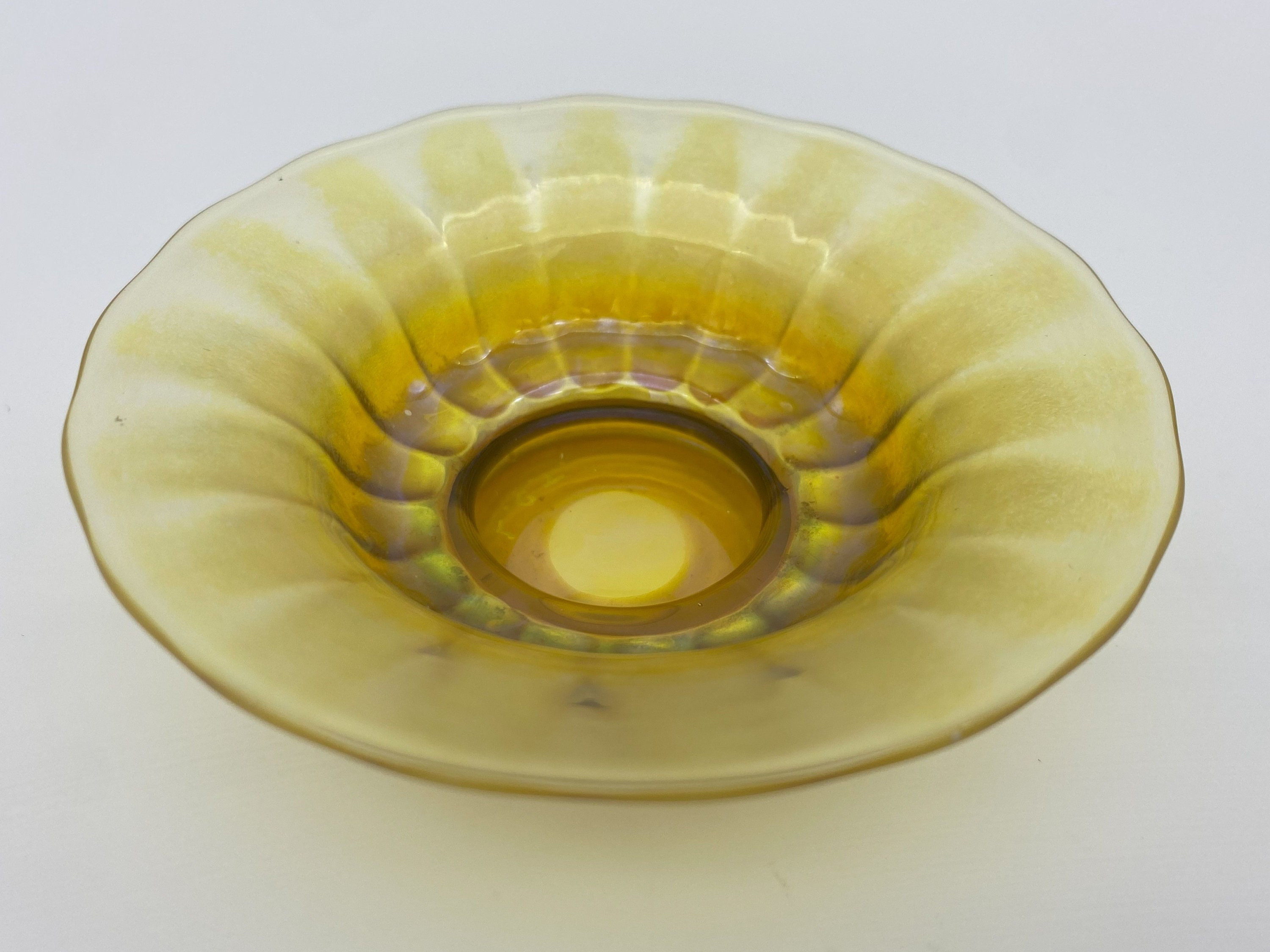 Tiffany Studios Gold Favrile Bowl Early 1900's Antique Art Glass Signed LCT - Etsy