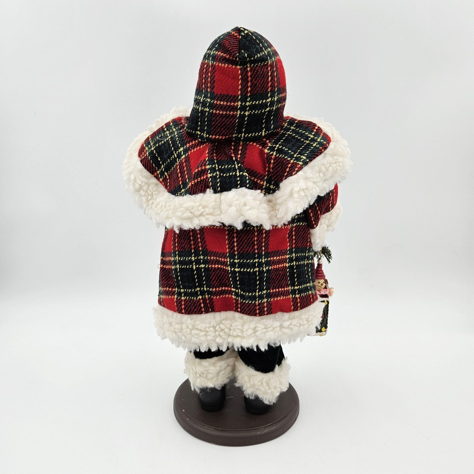 Vintage Holiday Santa Claus in Plaid Coat 16 Inches Tall - Etsy