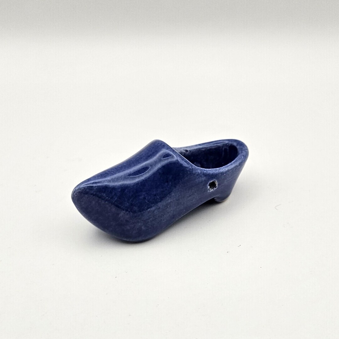 Vintage Cobalt Blue Ceramic Dutch Clog - 2 1/4 Inches Long - Etsy