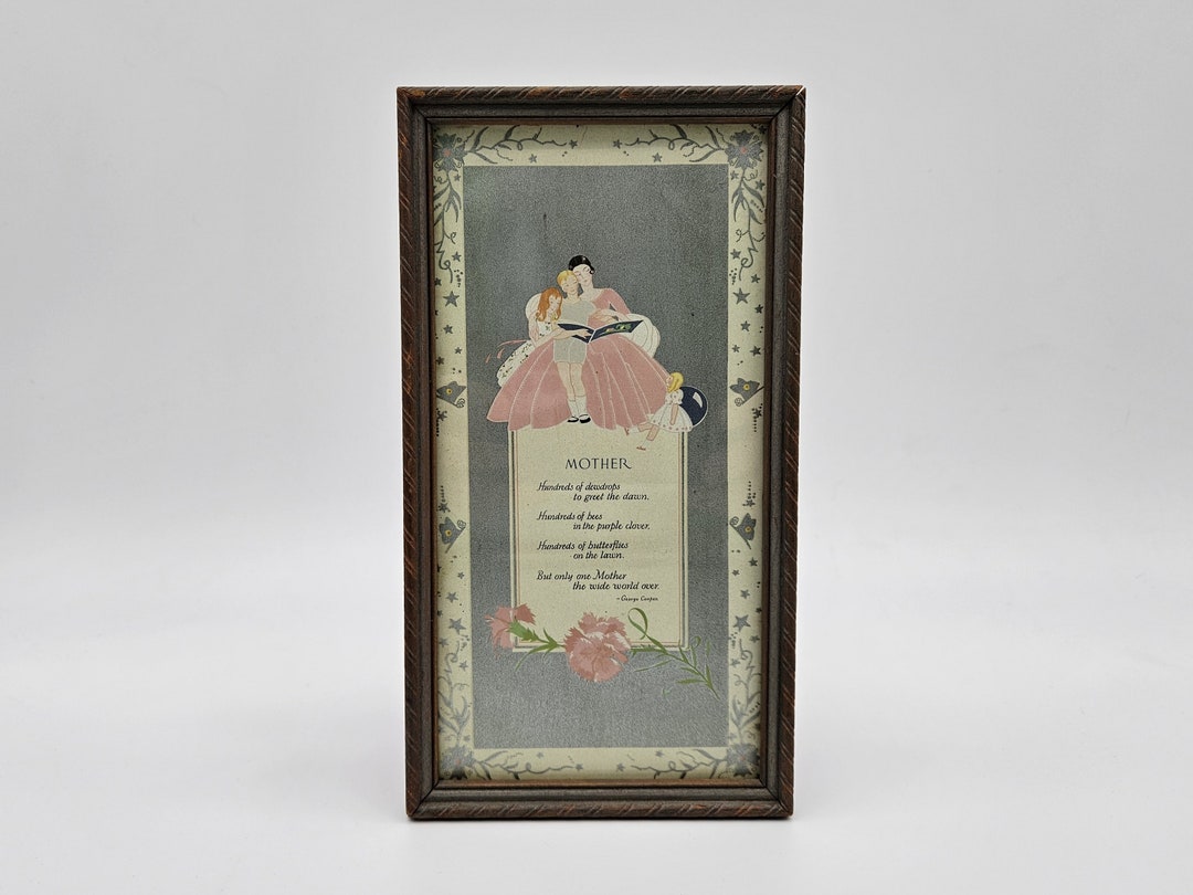 1920s Mother Poem in Original Frame - Etsy