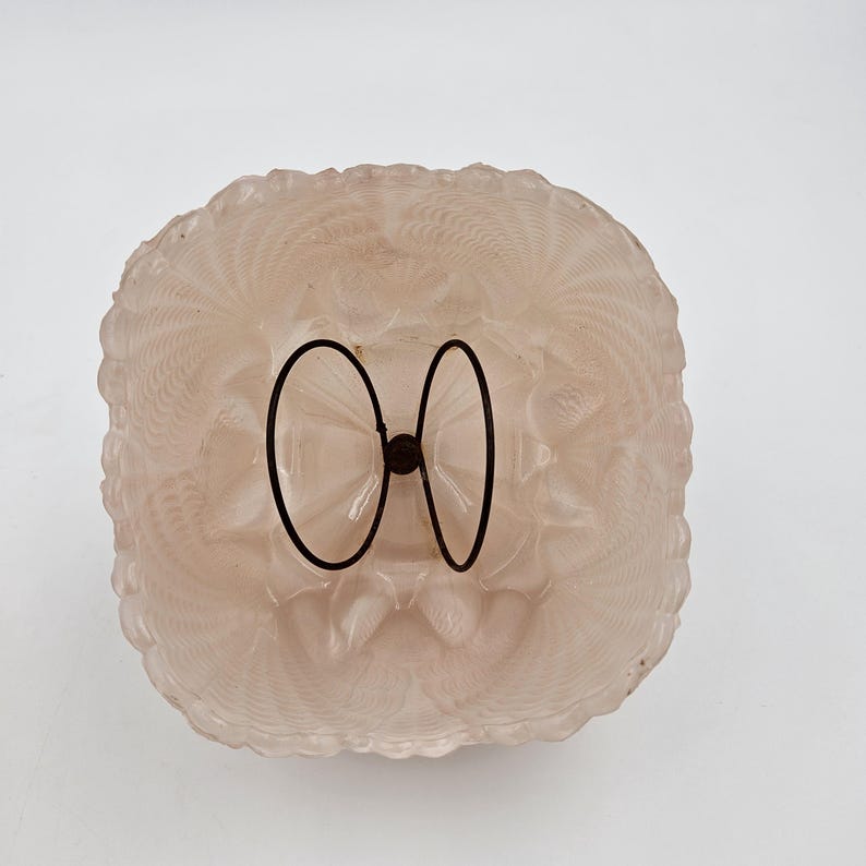LE Smith Pink Lady Glass Lamp With Glass Shell Shade 1940s - Etsy