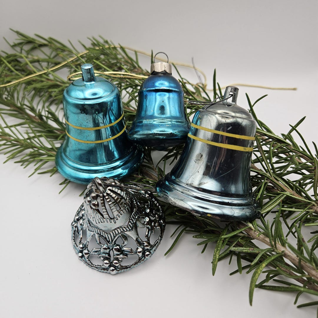 A Group of Four 1960s Bell Ornaments - Plastic Bradford Bells and a ...