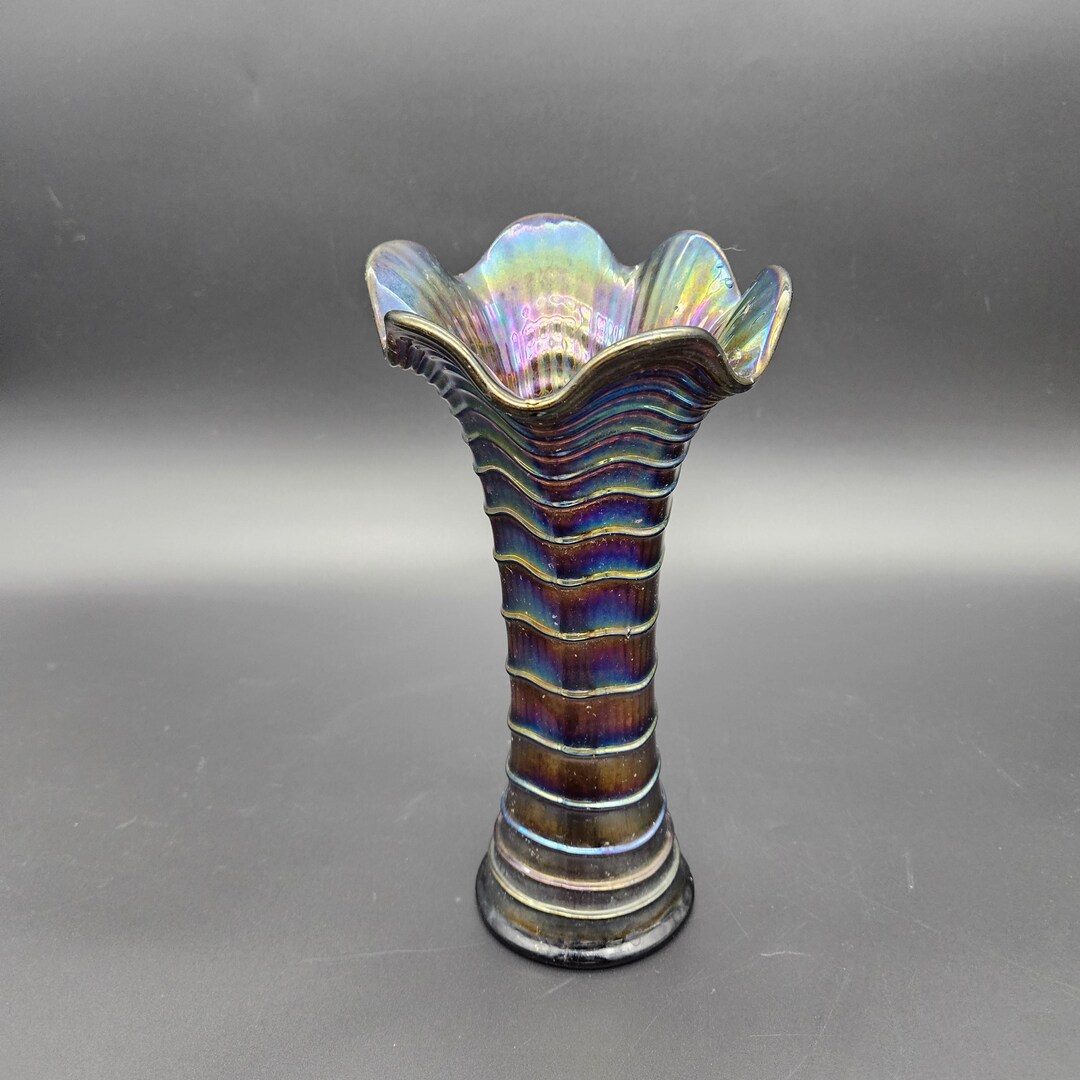 Amethyst Ripple Vase From Imperial Glass Company - Etsy