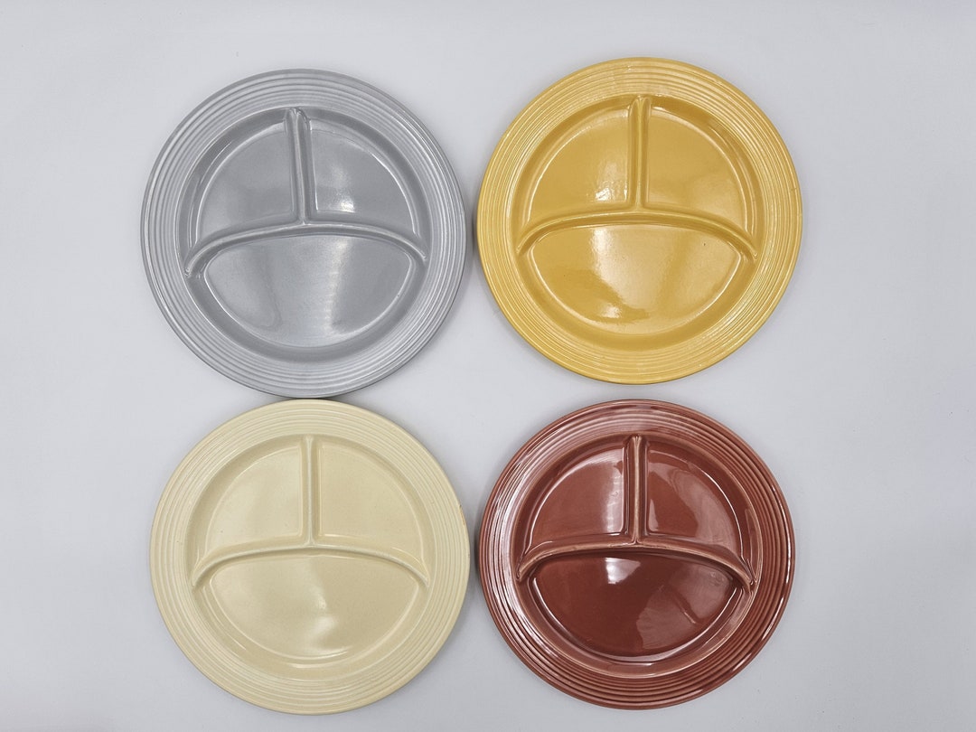 Fiesta Compartment Plates - Your Choice of Yellow or Ivory - Etsy