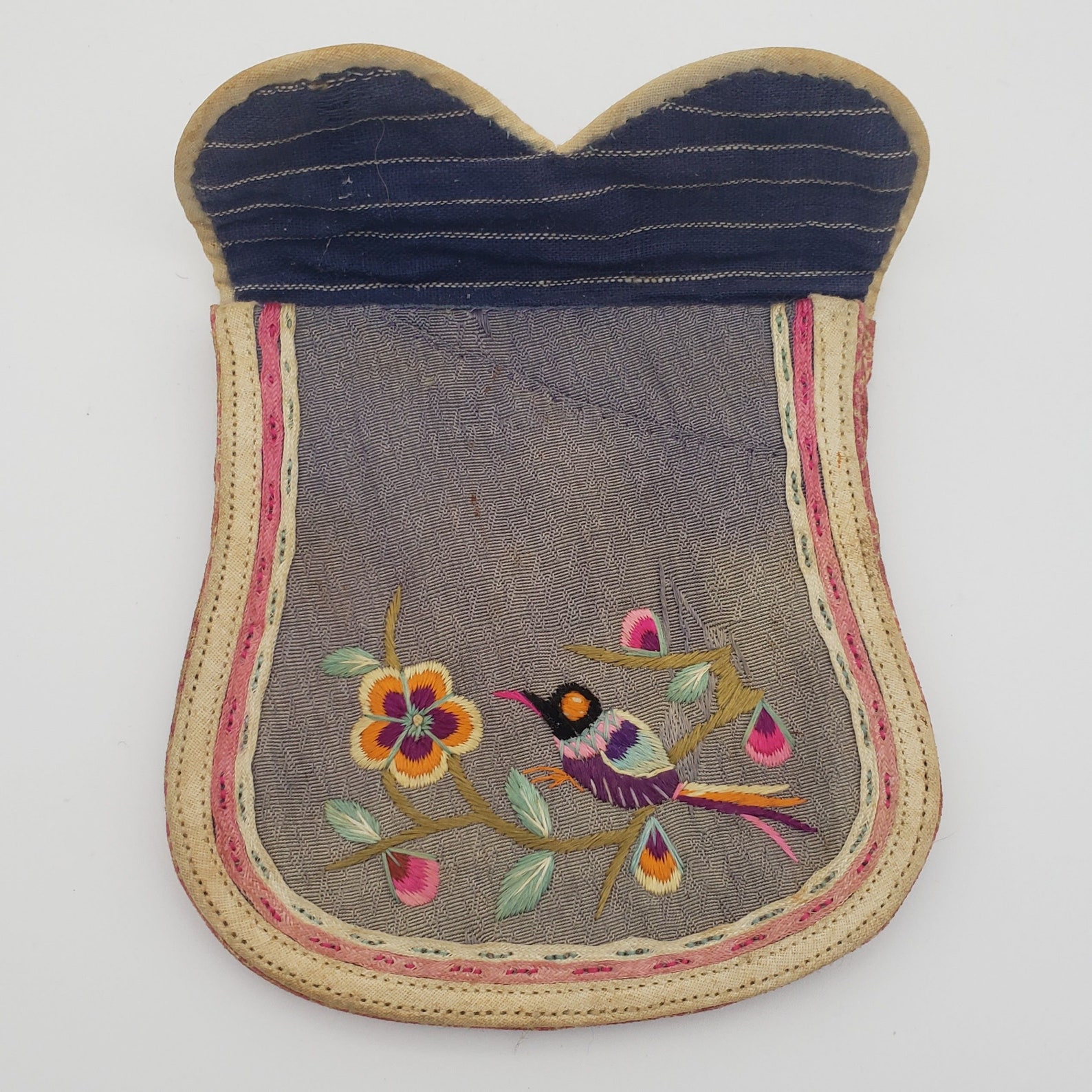 Chinese Embroidered Wedding Pouch Coin Pouch Antique Cotton and ...