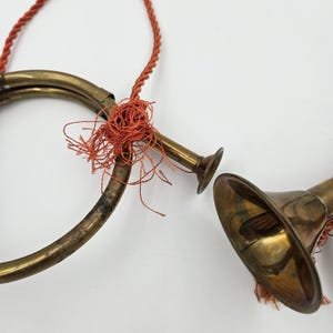 Small Brass Horn Christmas Decoration - 5 Inches Tall - Etsy