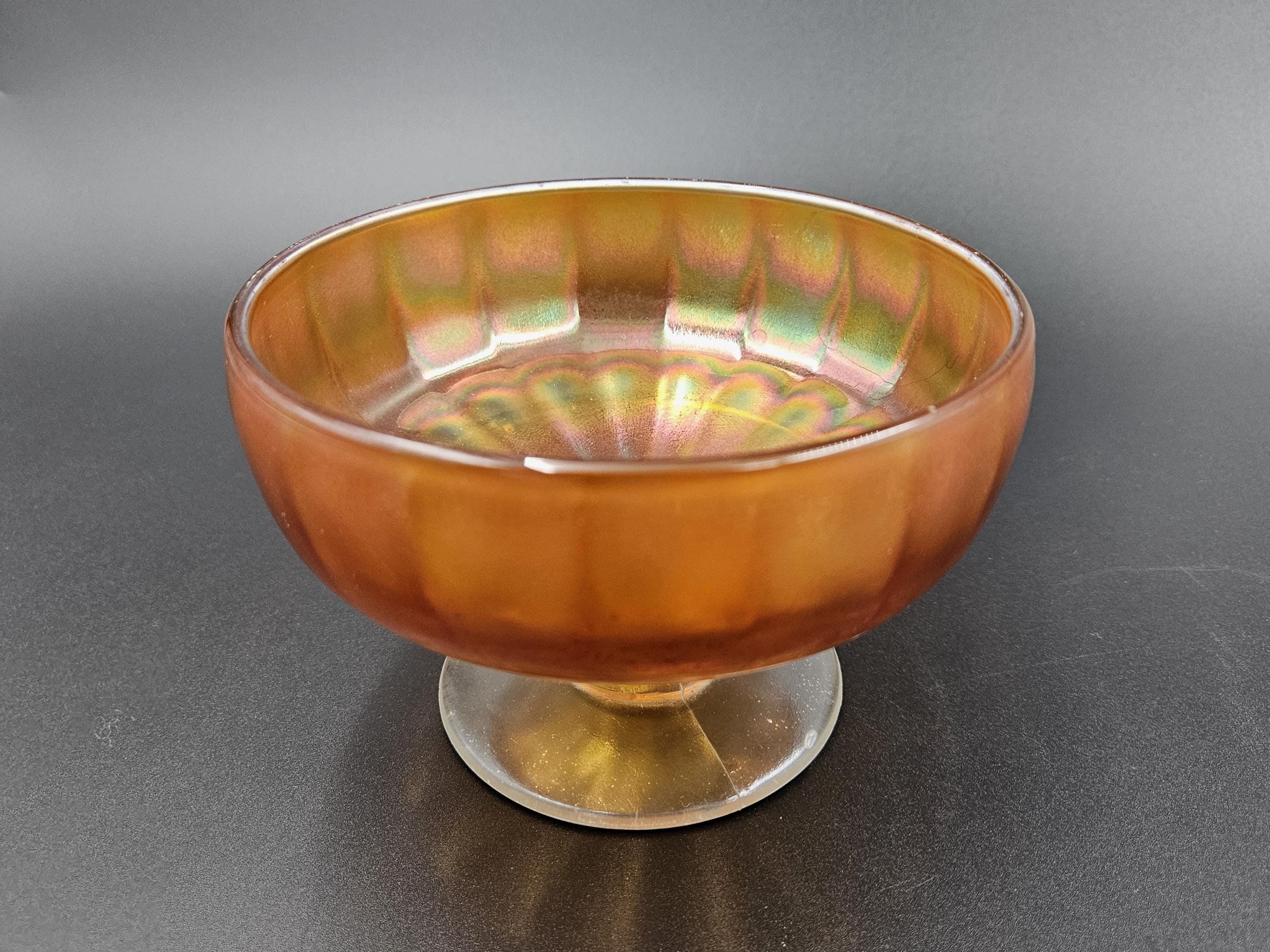 Fenton Marigold Footed Candy Dish - No Lid - 1970s - Etsy