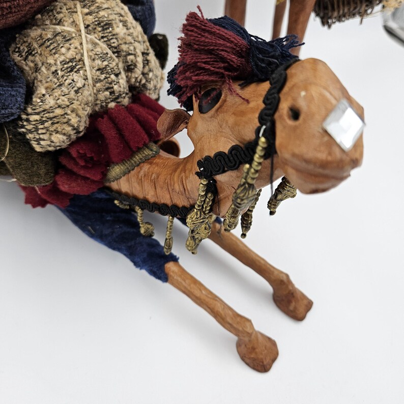Large Christmas Camel Leather Wrapped With Intricate Pack - Seated ...