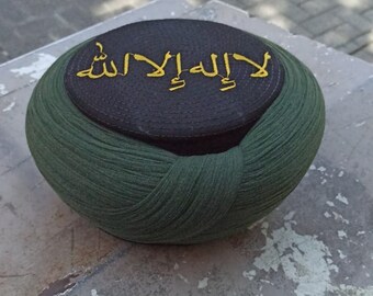 Black Green Kalima Tawheed Embroidered Sarik Kalima Touheed - Etsy