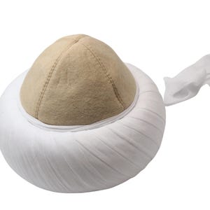 Al Ghazali White and Cream Imamah, Ulama Islamic Hat, Ottoman Woolen ...