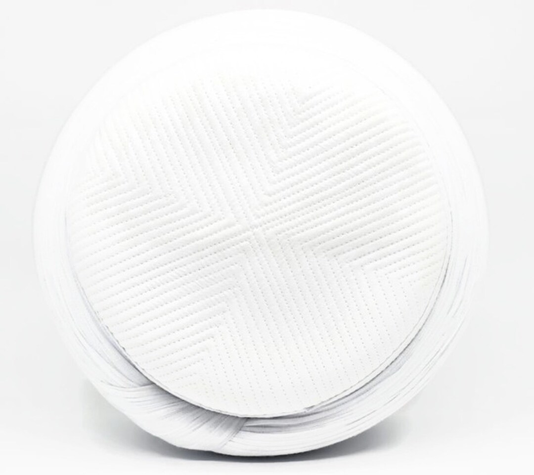 Hand Made Islamic Prayer Hat, Muslim Hat, White Mens Kufi Cap, Sarik ...