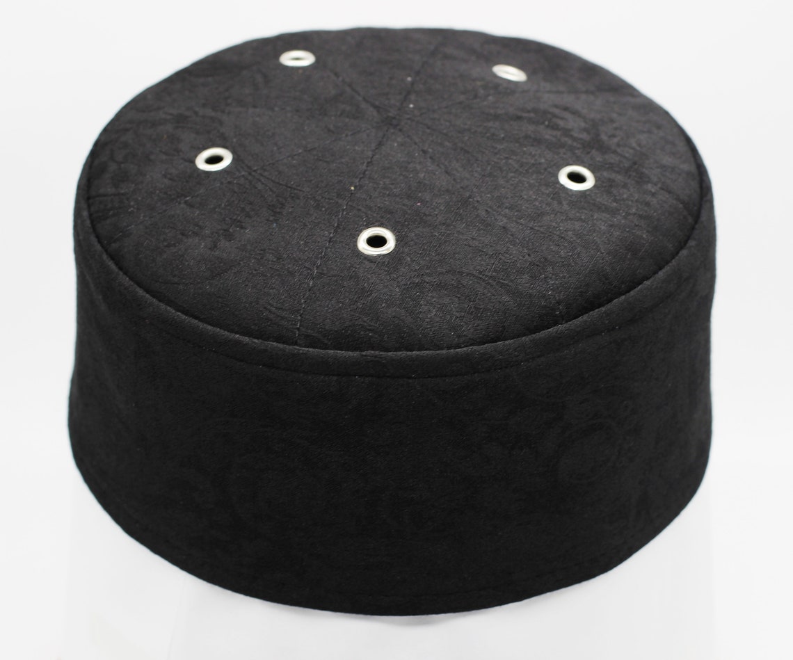 Patterned Prayer Hat Luxury Black Taqiyyah Muslim Mens Wear - Etsy
