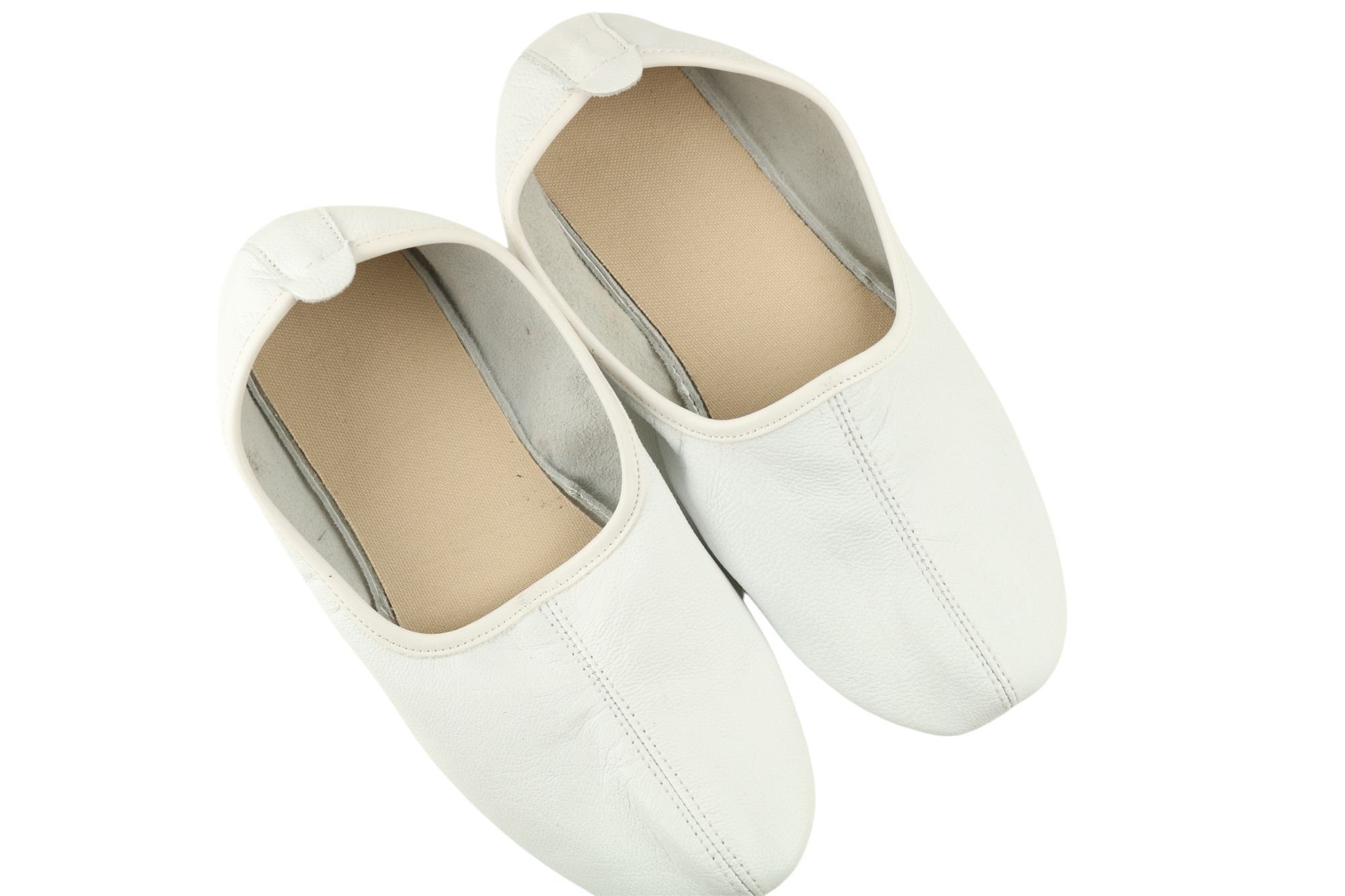 Genuine Leather Handmade Tawaf Shoes Mens Size, Pure White Feet Warmer ...