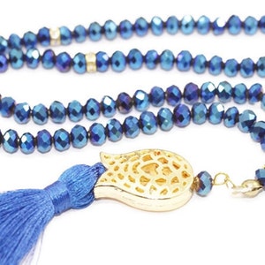 Night Blue Misbahas, Crystal Prayer Beads, Handmade Prayer Beads 99 ...