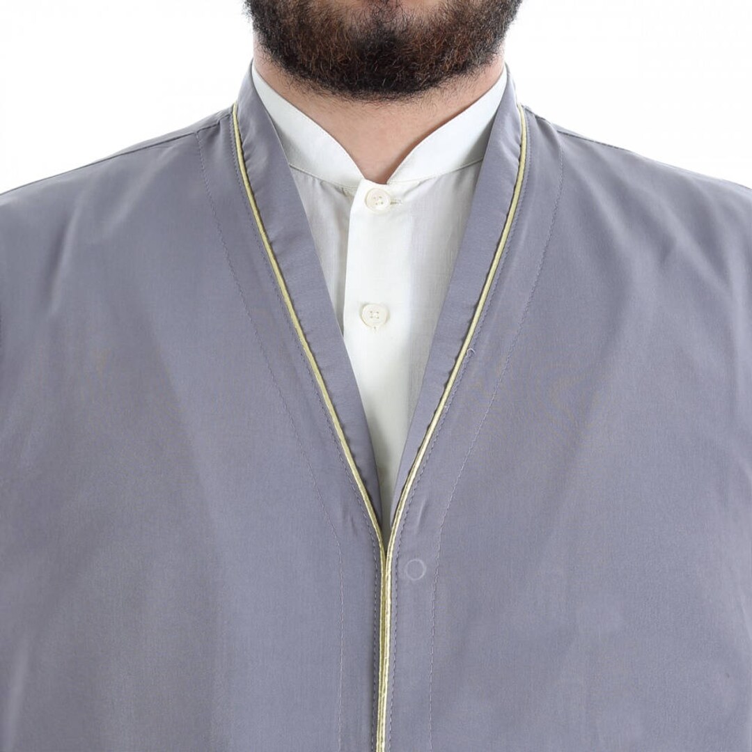 S, M, L, XL, XXL Plain Mens Wear, Silver Grey Thobe, Galabiyya, Jubbah ...