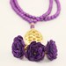Purple Misbahas, Prayer Beads With Rose, Handmade Prayer Beads 99 ...