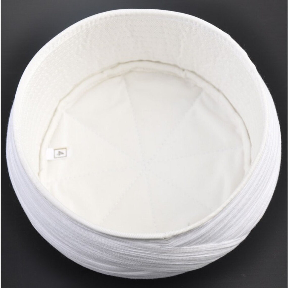Hand Made Islamic Prayer Hat White Mens Kufi Cap Sarik - Etsy