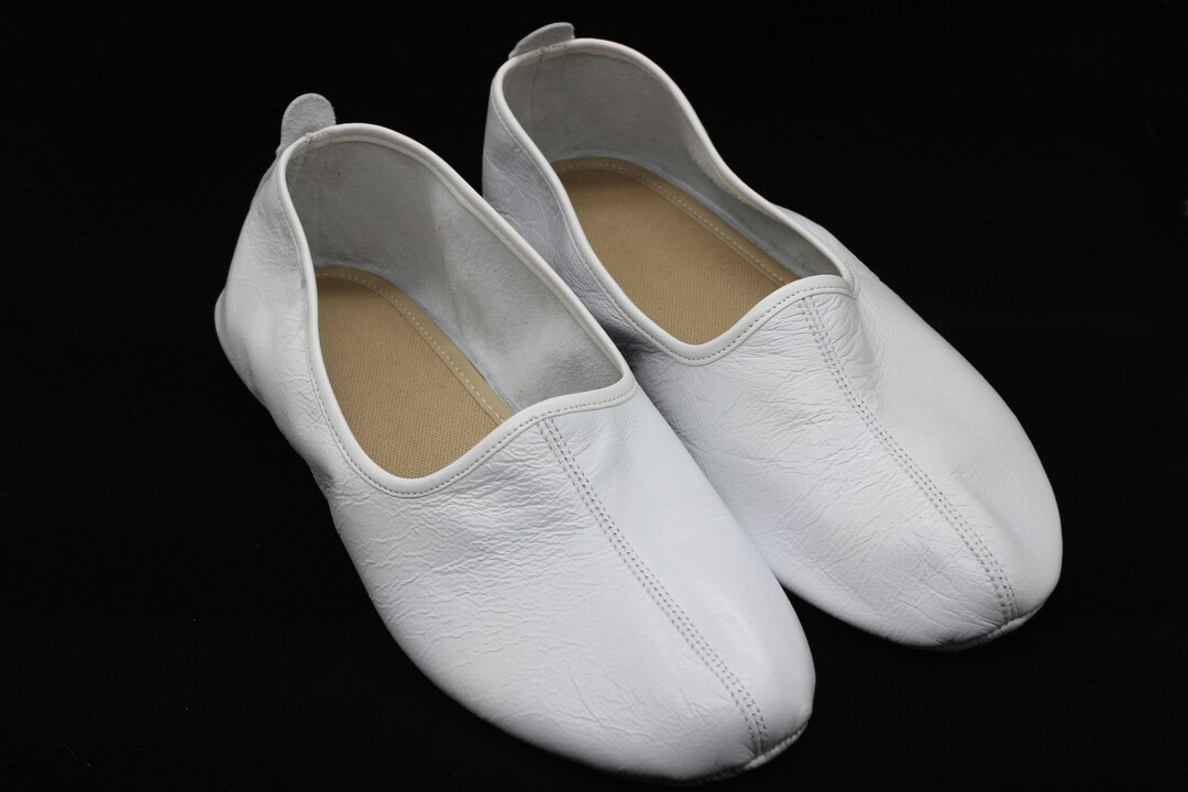 Genuine Leather Handmade Tawaf Shoes Mens Size Pure White - Etsy