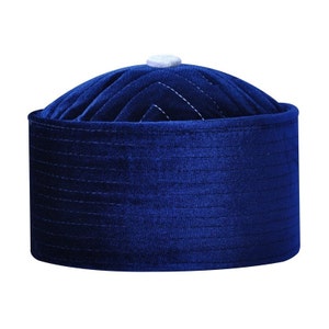 Skull Cap Taqiyyah Hat, Blue Taquiyah Men Sufi, Crochet Kufi Muslims ...