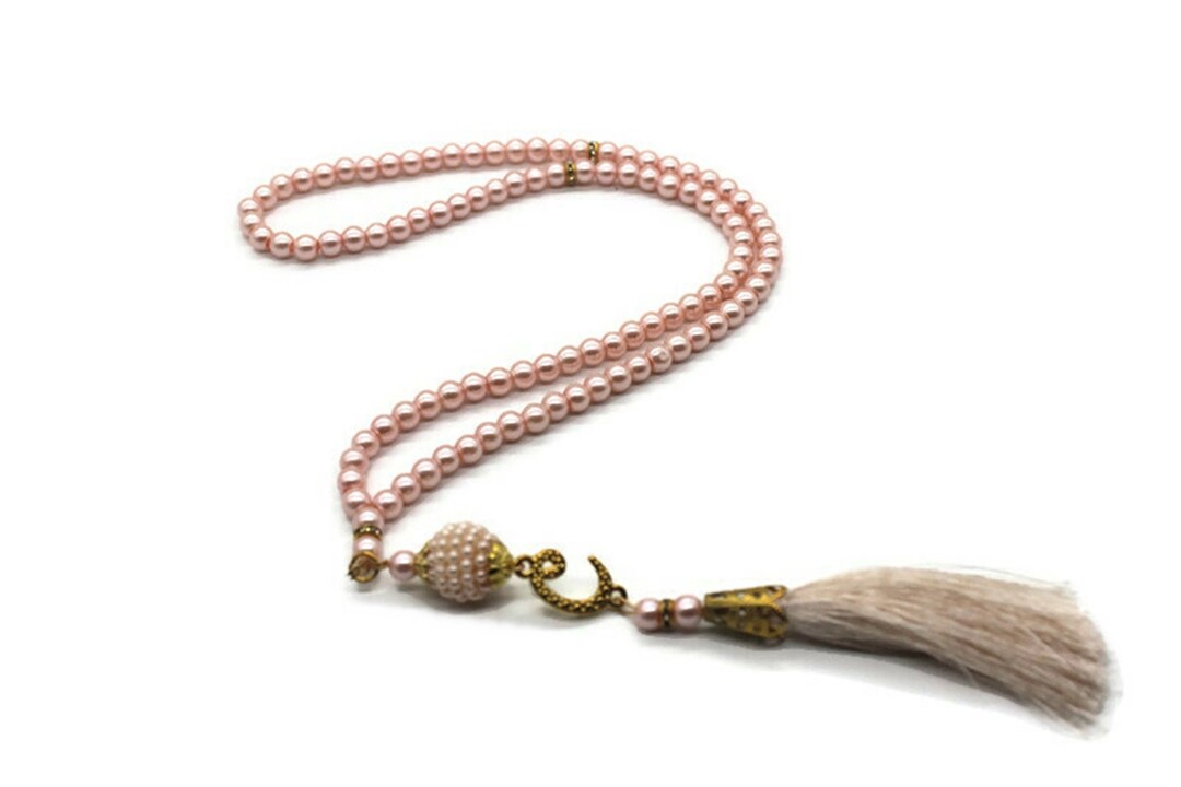 Light Pink Pearl Tasbih, 99 Beads Misbaha, Tasbeeh, Prayer Beads ...