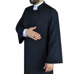 Muslim Long Jubbah - S, L, XL, XXL, Plain Mens Wear, Dark Blue Thobe ...