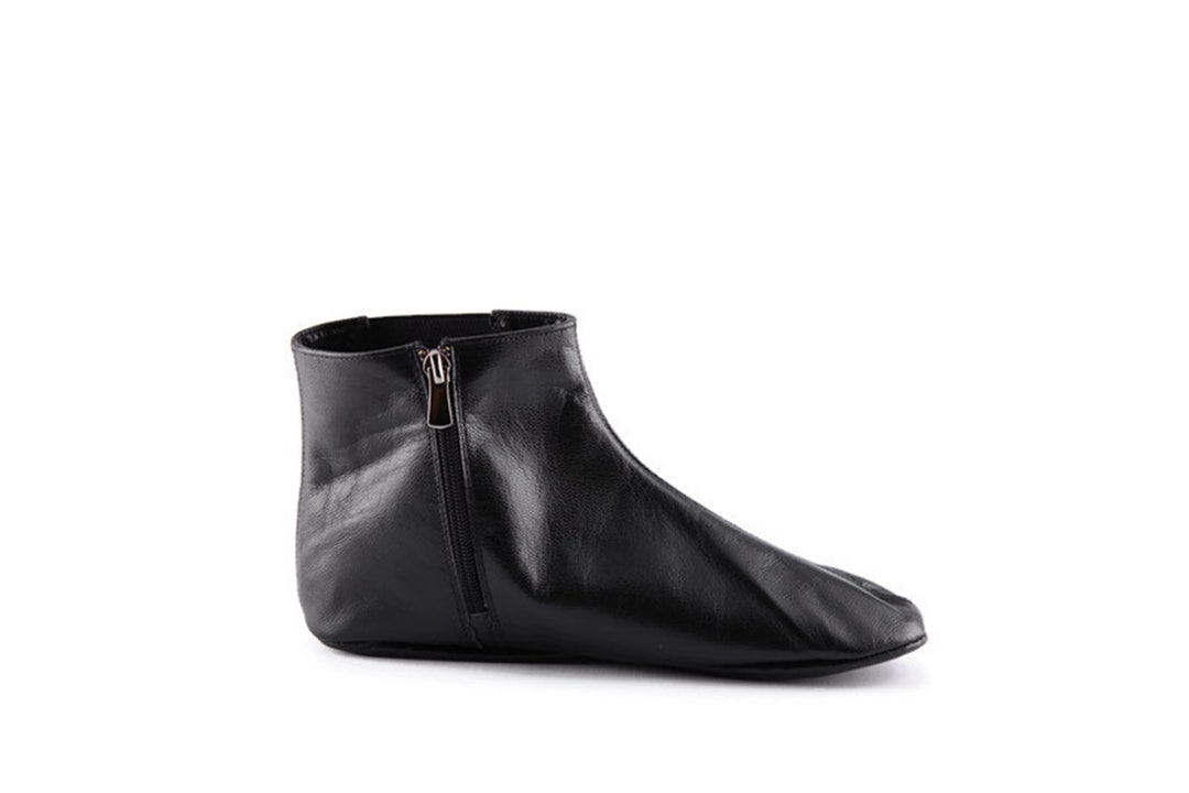 Goat Leather Khuffain Boots for Women | Zipper Black Wudu Socks ...