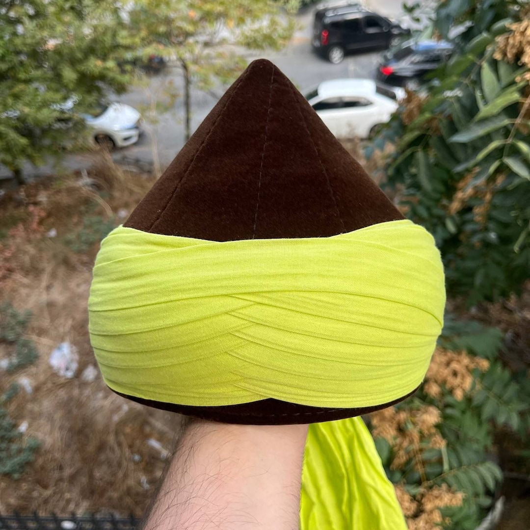 Light Green Wrappred Mens Haqqani Imamah, Cyprus Style Islamic Cap ...