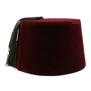 Egyptian Turkish Red Fez Tarboush Hat Black Tassel, Doctor Who Fez Hat ...