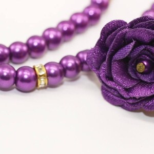 Purple Misbahas, Prayer Beads With Rose, Handmade Prayer Beads 99 ...