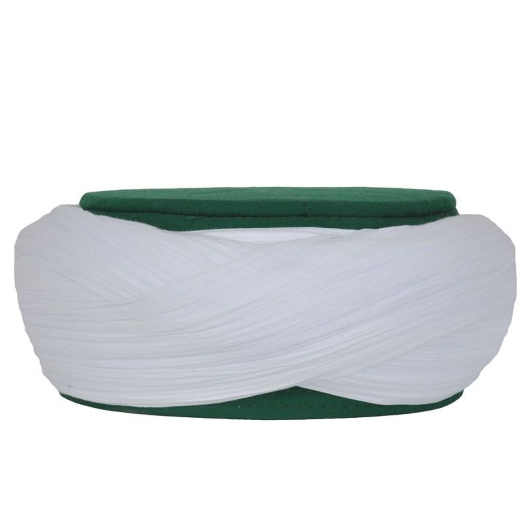 Saladin Islamic Unique Art Green and White 6m Cloth Imamah Sharif ...