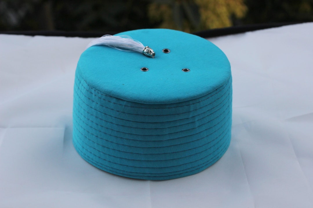 Genuine Egyptian Turkish Blue Fez Tarboush Hat White Tassel, Doctor Who ...