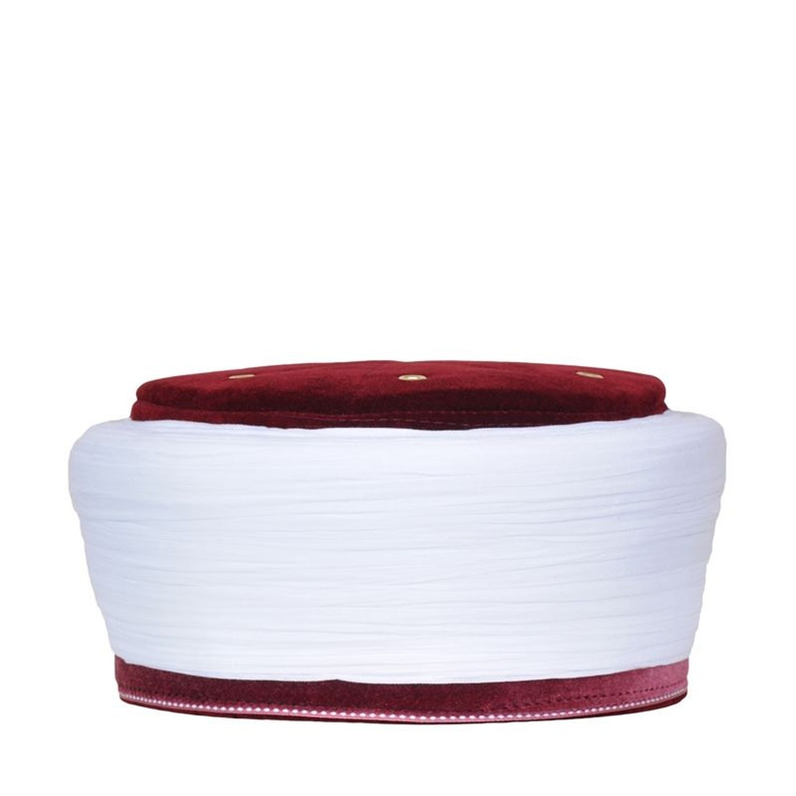 Hand Made Unique Art Red 6 M Cloth Islamic Wear Kufi Imamah Cap ...