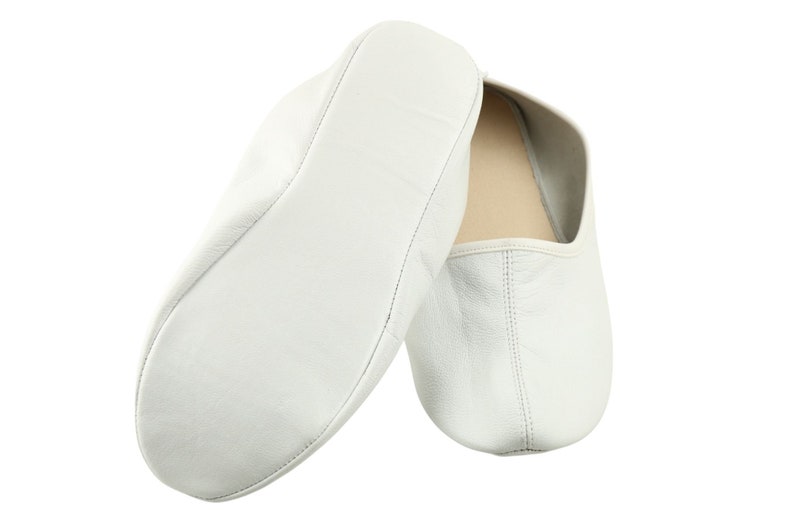 Genuine Leather Handmade Tawaf Shoes Mens Size, Pure White Feet Warmer ...