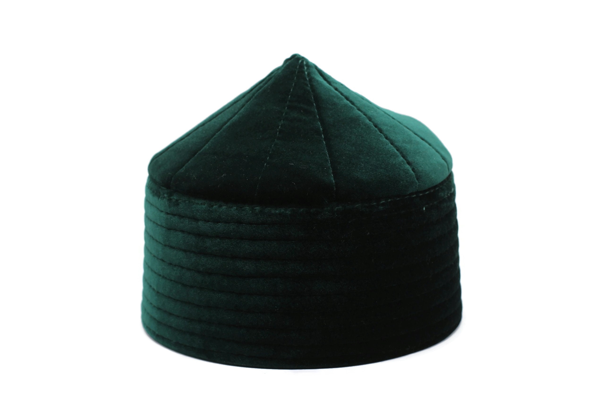 Green Velvet Naqshibandi Kufi Muslim Takke Peci Kofia Hat Topi, Dervish ...