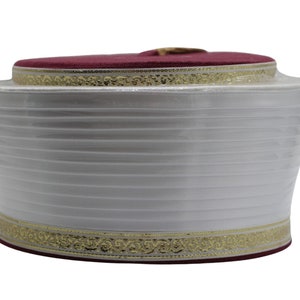 Claret Red & White Classic Imams Fez Hat, Taqiyyah Islamic Prayer Hat ...