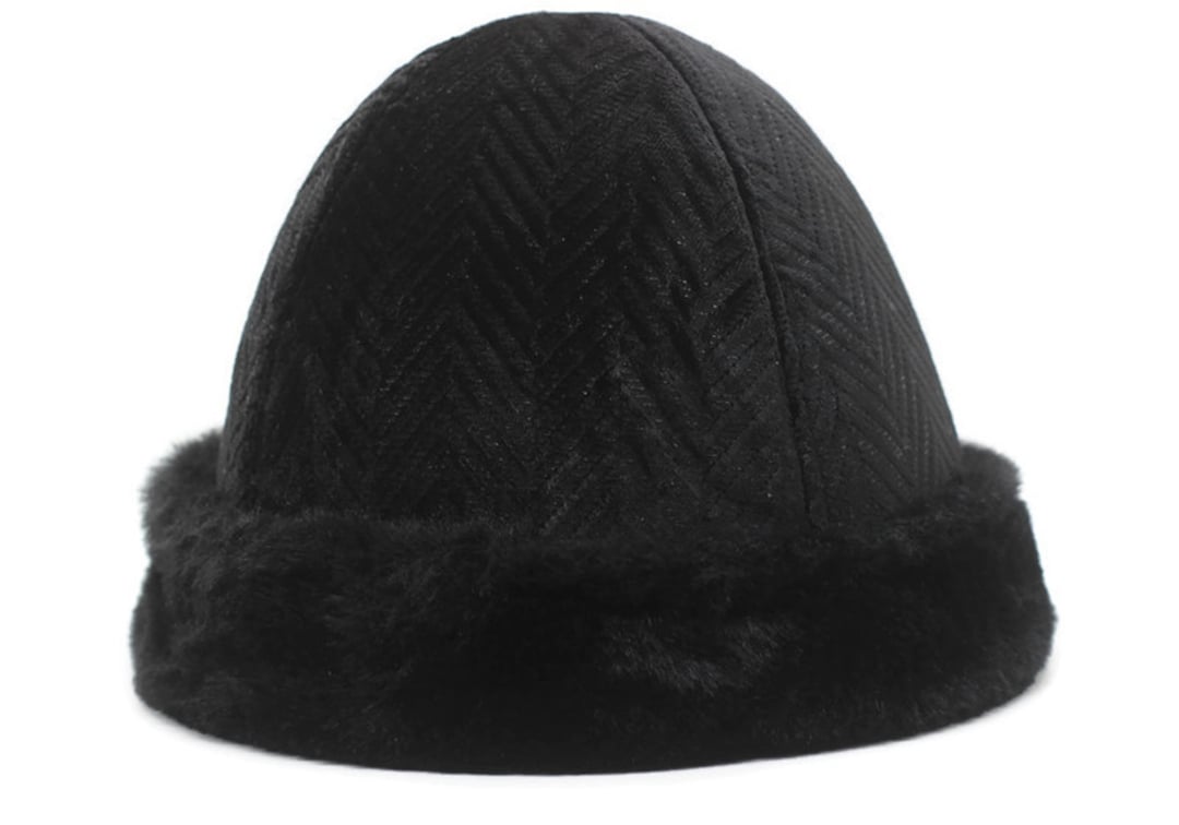 Black Dirilis Ertugrul Style Velvet Taqiyah, Islamic Wear Kufi, Winter ...