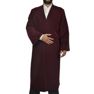 Claret Red Classic Jubbah, Muslim Mens Thobe, Galabiyya, Jubbah, Bisht ...