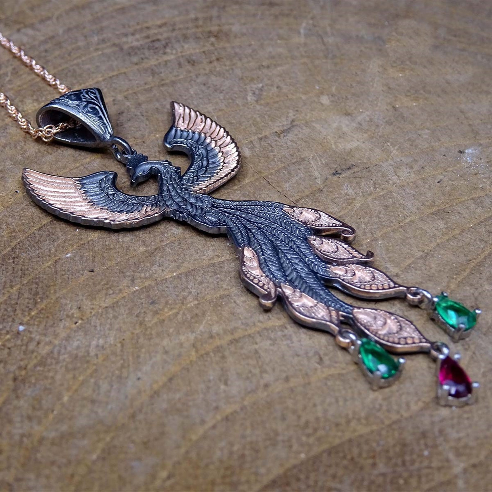 Phoenix Collier 925 Bijoux uniques Cadeau pour son de - Etsy France