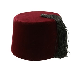 Egyptian Turkish Red Fez Tarboush Hat Black Tassel, Doctor Who Fez Hat ...