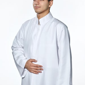 Muslim Long Jubbah - S, M,L, XL, Plain Mens Wear, White Thobe ...