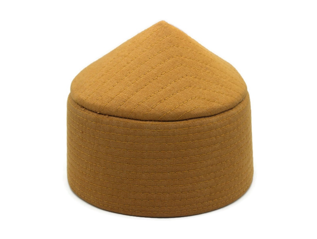 Yellow Naqshibandi Kufi Muslim Takke Peci Kofia Hat Topi, Dervish ...