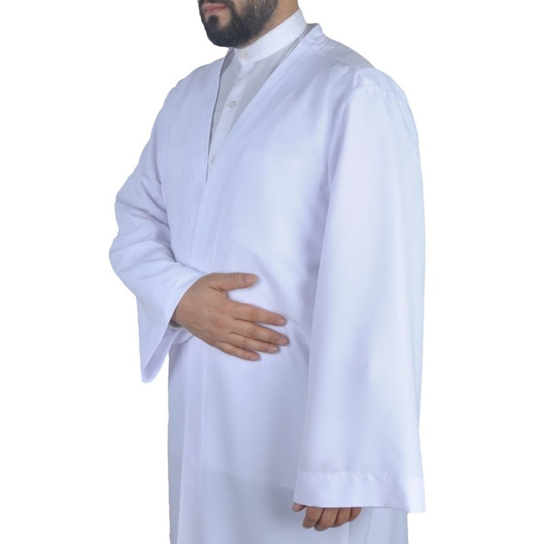 S M L XL 2XL Plain Prayer Jubbah White Thobe Galabiyya - Etsy
