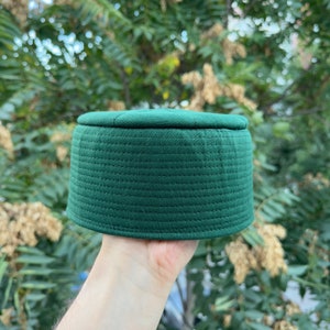 SALE 58 Cm Green Sufi Kufi Hat, Muslim Cap, Taqiya Takke Peci, Rigid ...