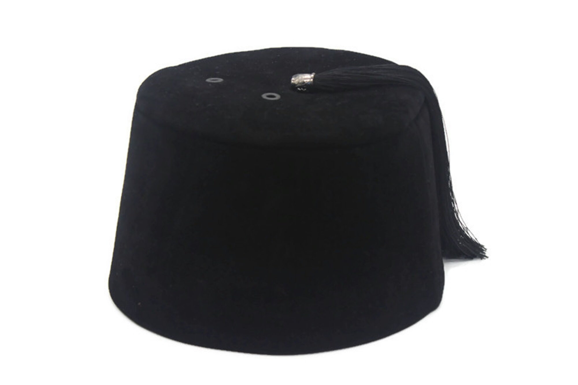 Genuine Egyptian Turkish Black Fez Tarboush Hat Black Tassel, Doctor ...