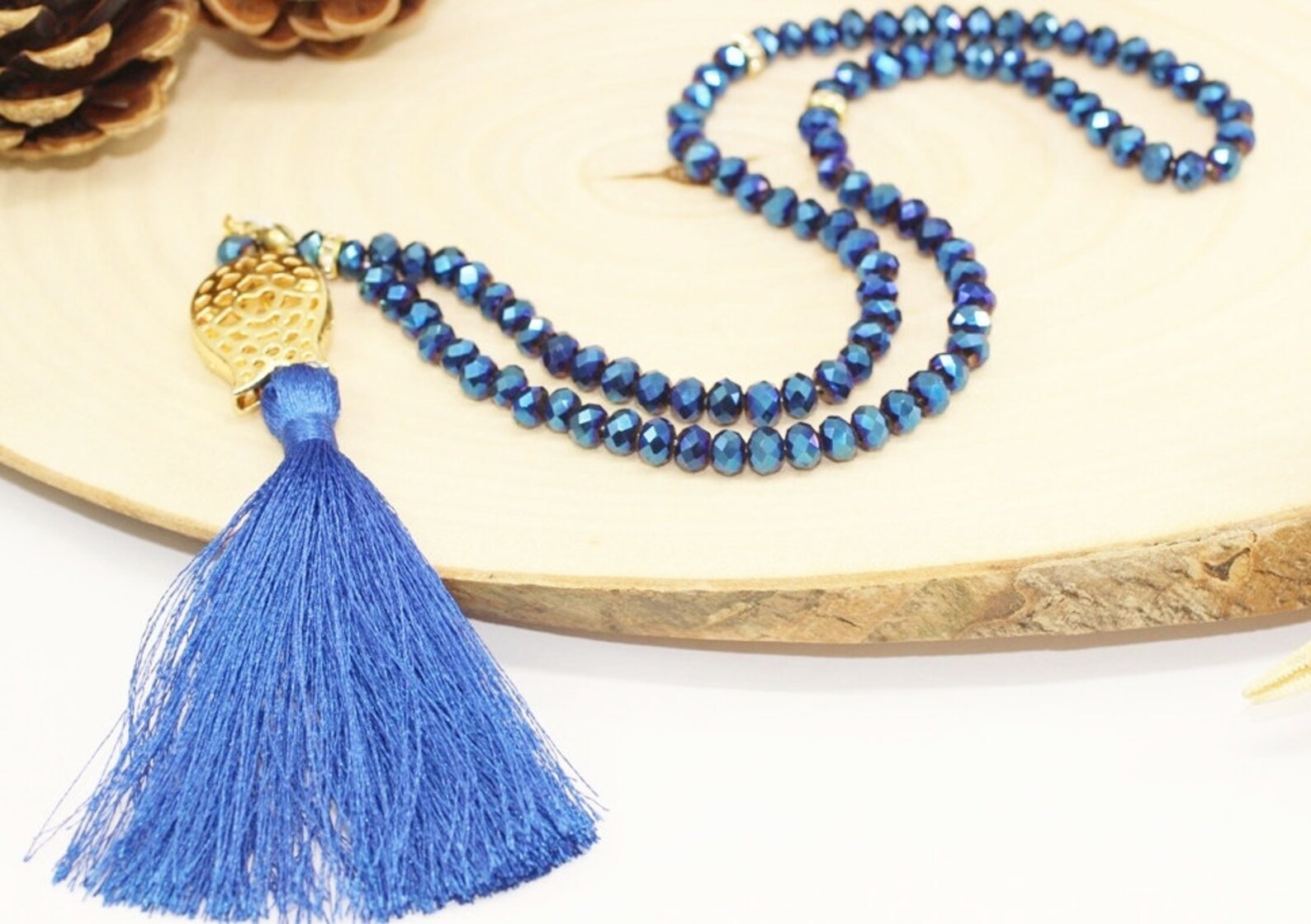 Night Blue Misbahas, Crystal Prayer Beads, Handmade Prayer Beads 99 ...