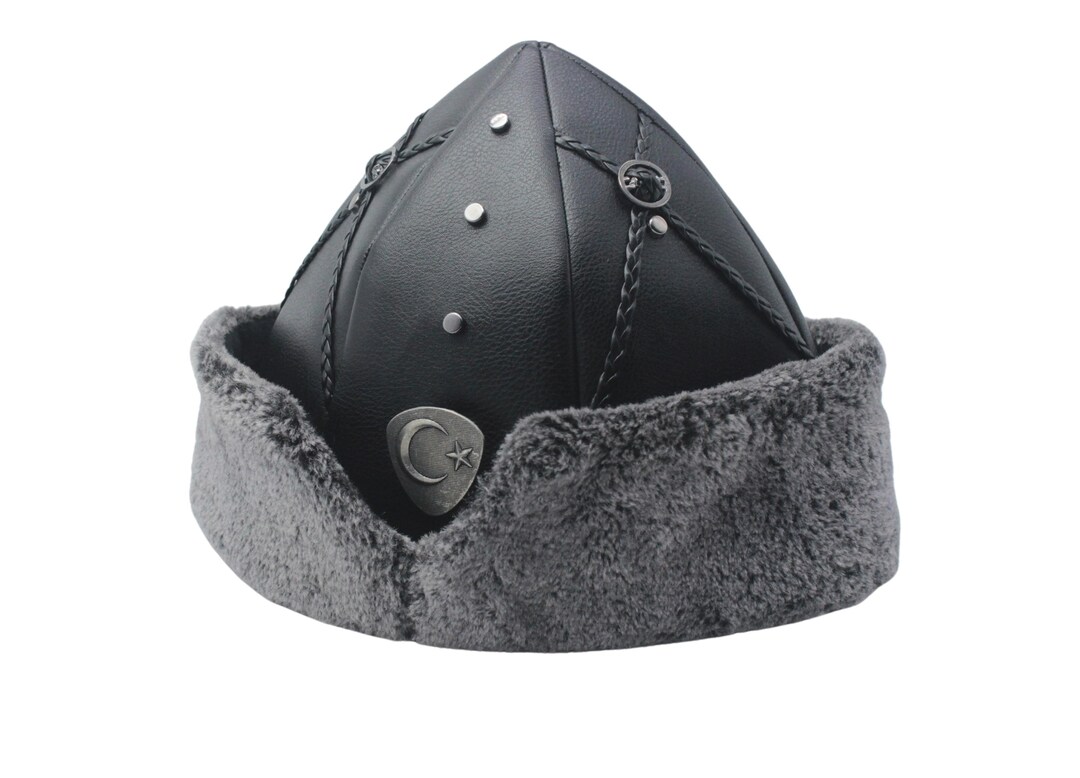 Faux Fur Osman Ertugrul Dirilis Series Alp Hat - Corded Turkish Style ...