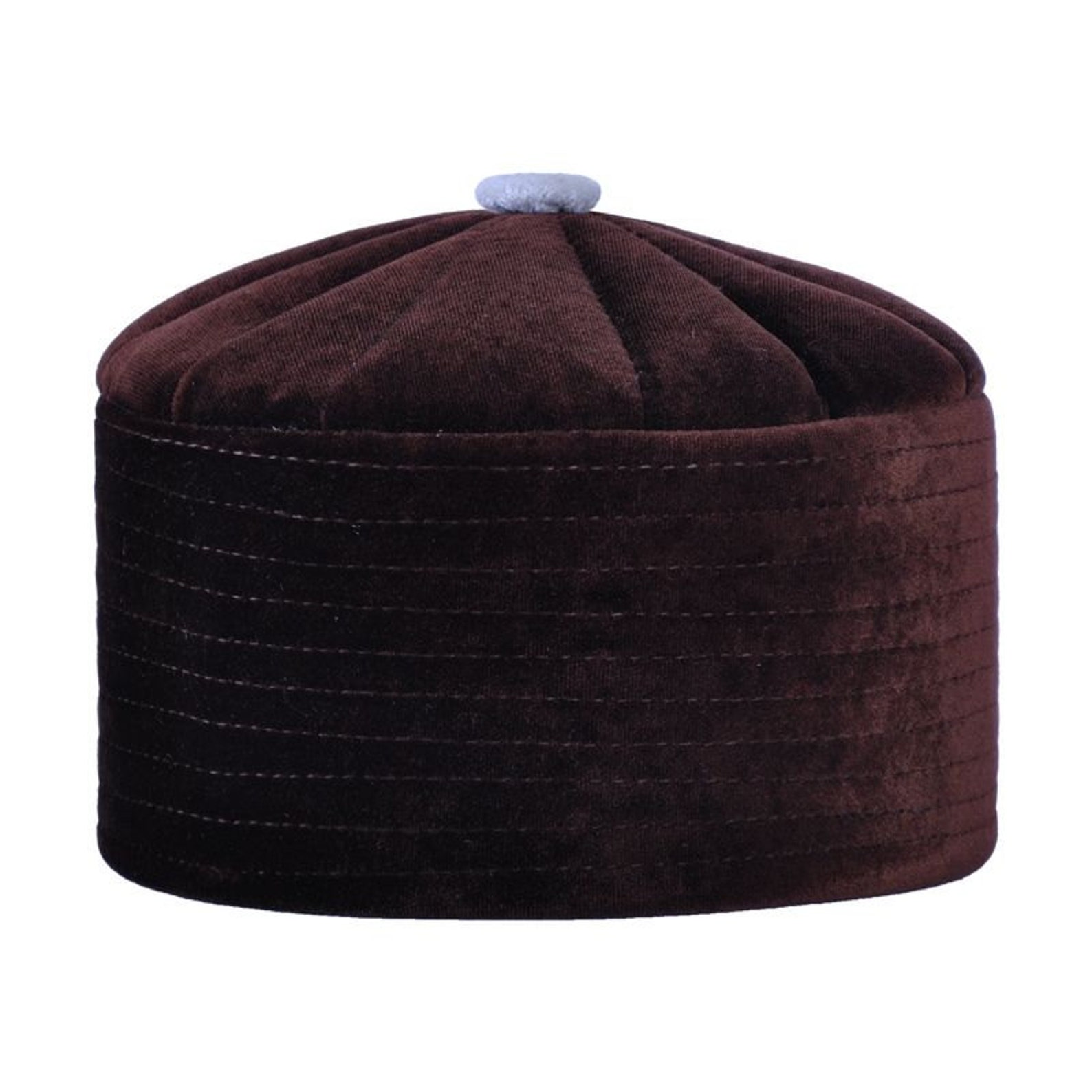 Skull Cap Taqiyyah Hat - Brown Taquiyah Men Kufi - Crochet Kufi Muslims ...