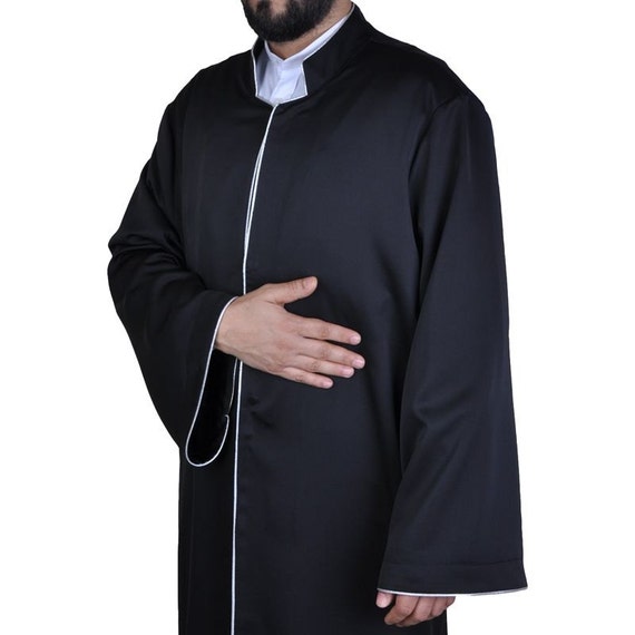 Muslim Mens Wear Black Thobe Galabiyya Jubbah Muslim Wear - Etsy