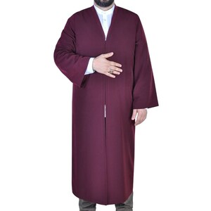 Claret Red Cubbe Jubbah S, M, L, XL, XXL Plain Cubbe, Thobe, Galabiyya ...